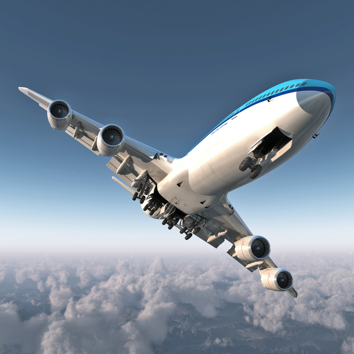 boeing 747-8i klm 3d 3ds