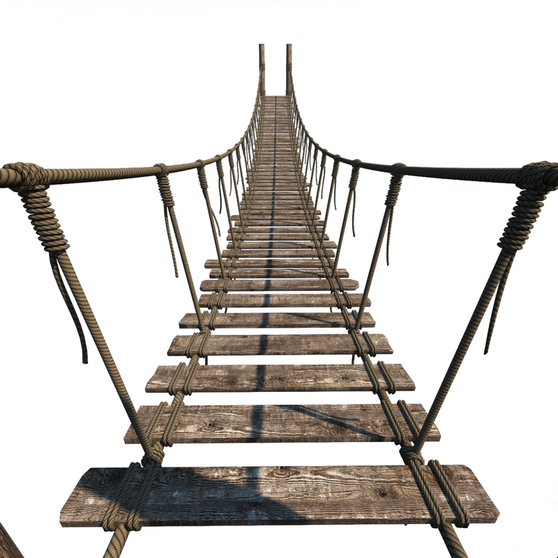 rope bridge 3d model
