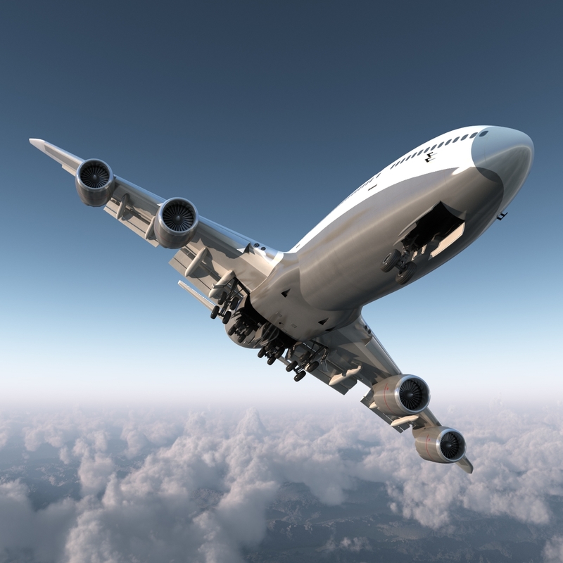 3d model boeing 747-8i lufthansa rigged