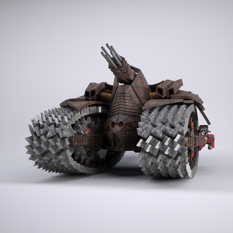 futuristic tank 3d model