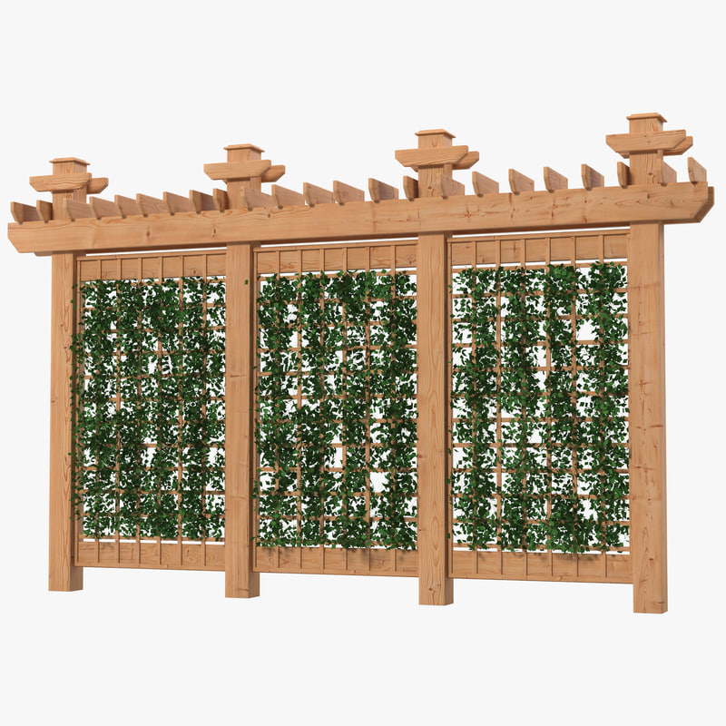 garden trellis modeled 3d model