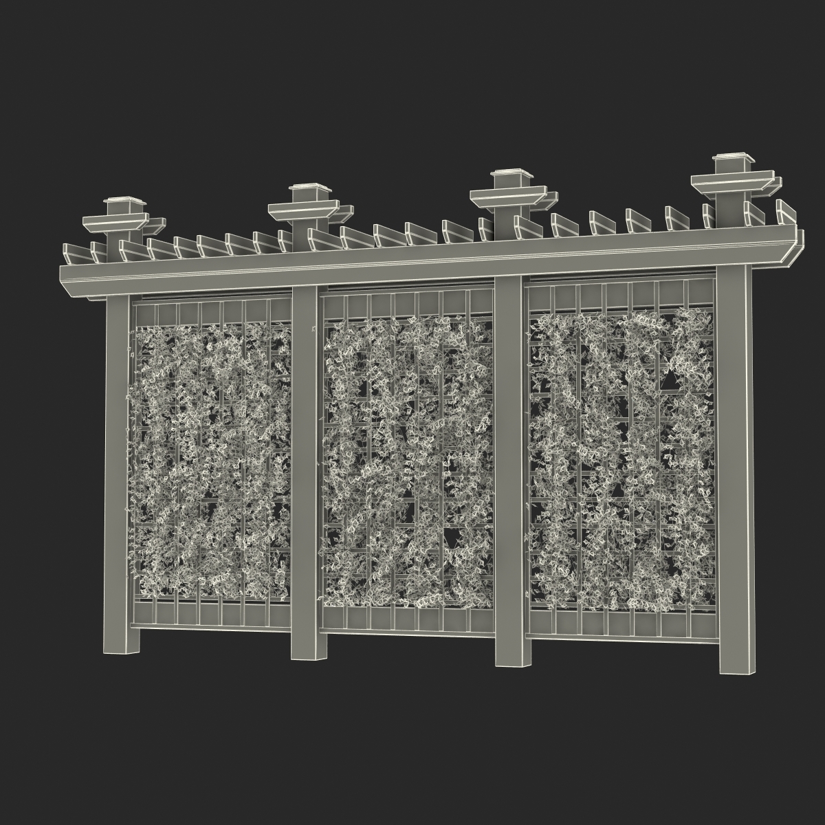garden trellis modeled 3d model