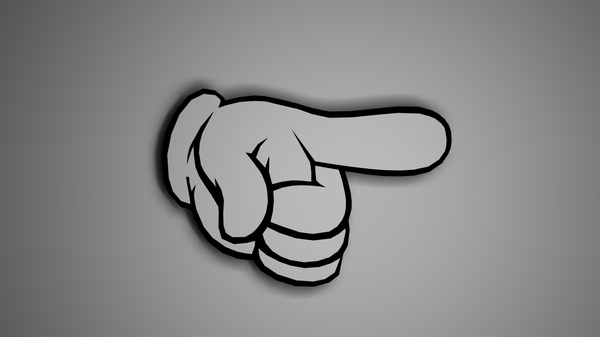 3d model of pointing glove