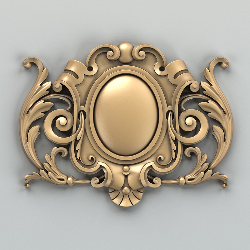 decorative cartouche 3d model