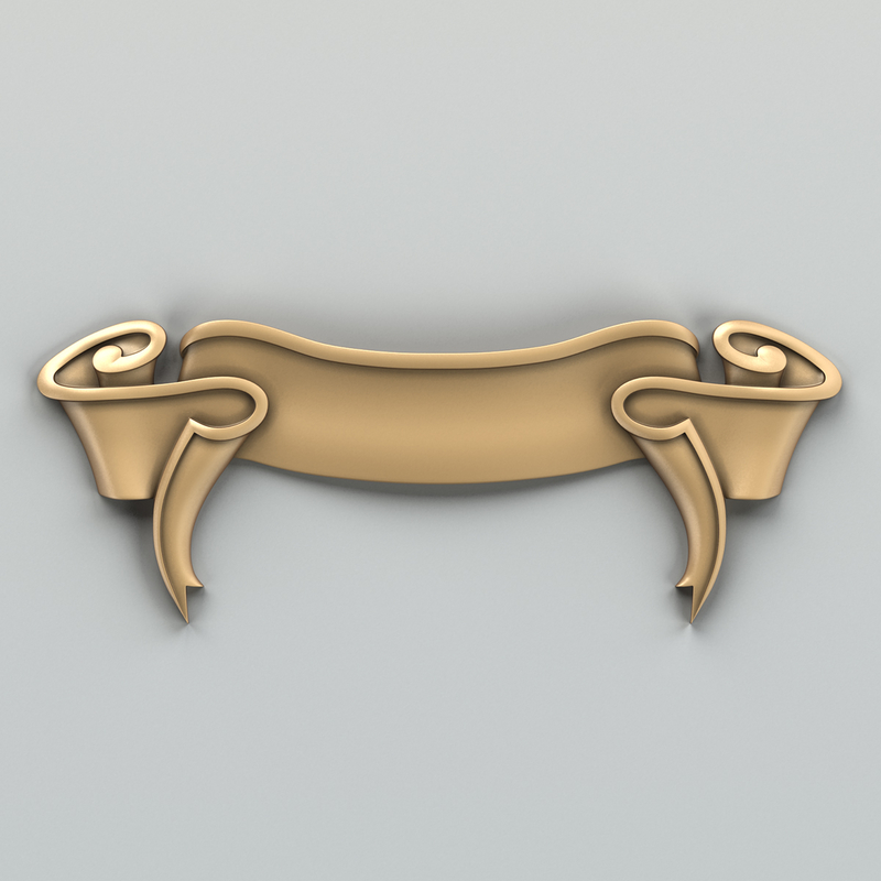 3d model decorative ribbon