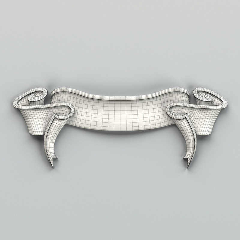 3d model decorative ribbon