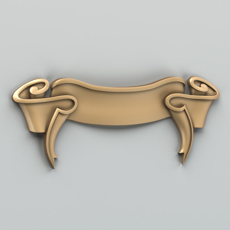 3d model decorative ribbon