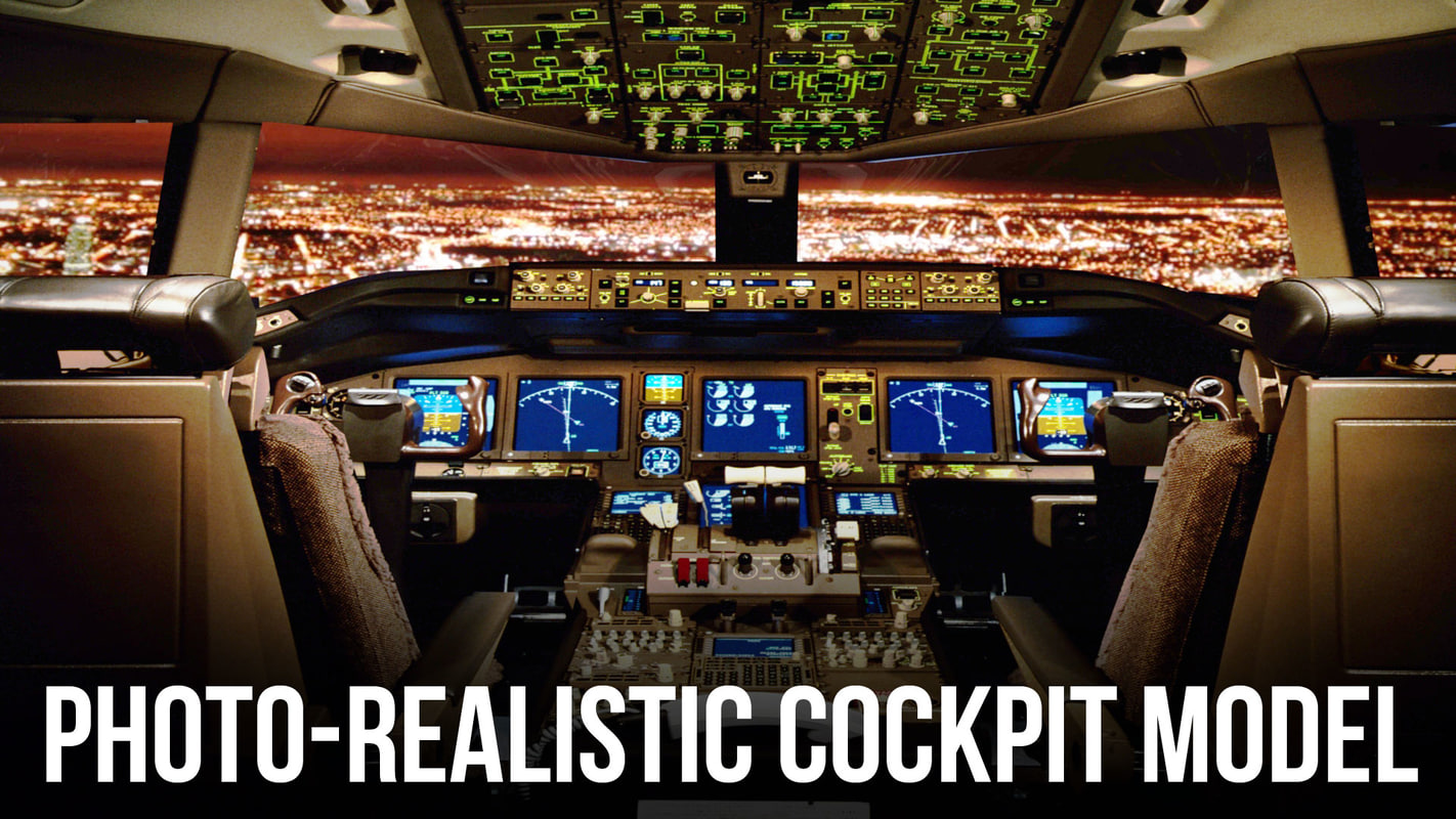 airplane cockpit 3d model