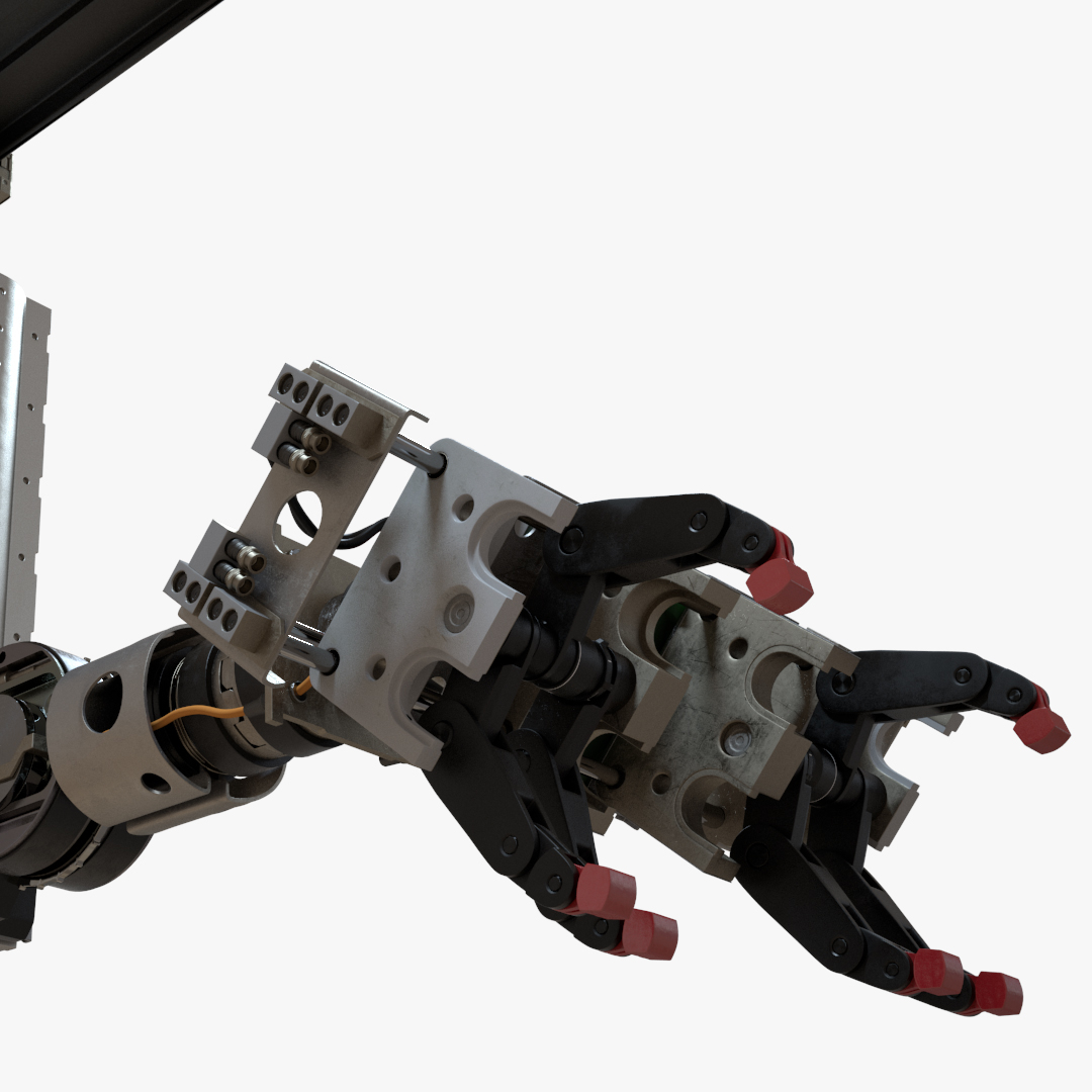 industrial robotic arm mounted 3d model
