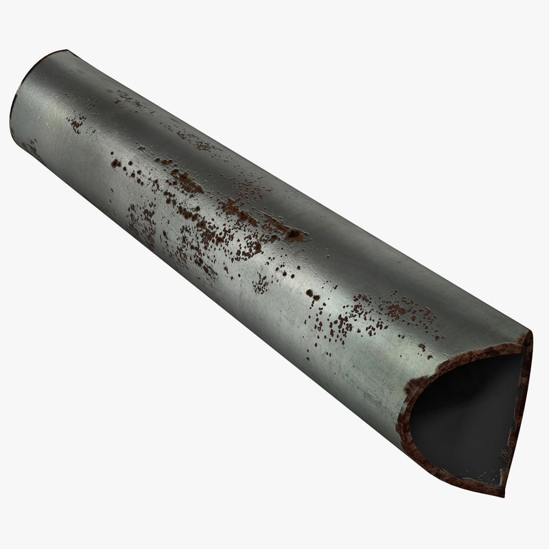 broken iron pipe 5 3d 3ds