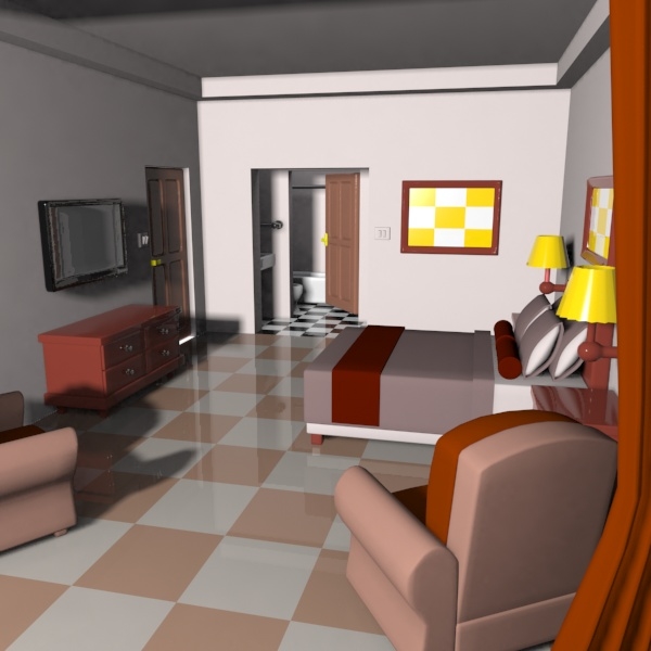 Hotel Room 3D Models for Download | TurboSquid