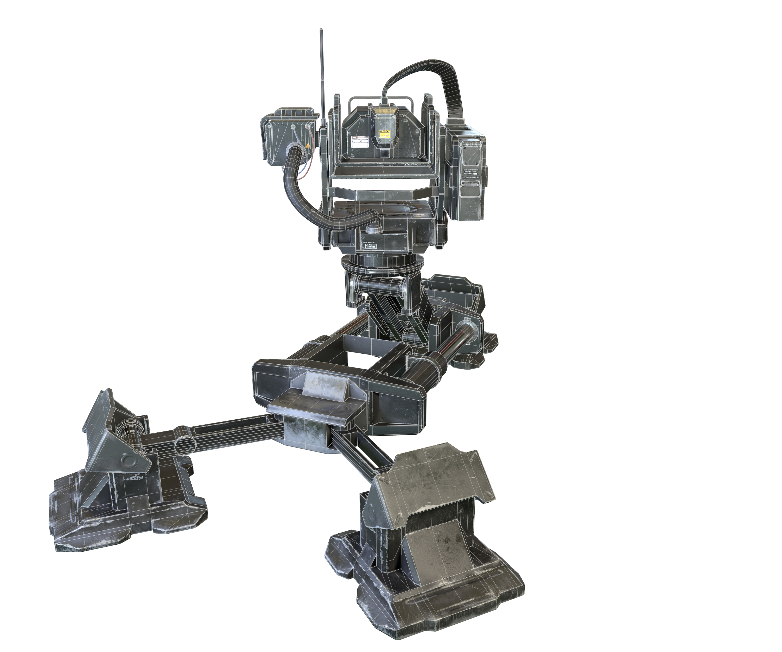 3d model of ready sentry turret