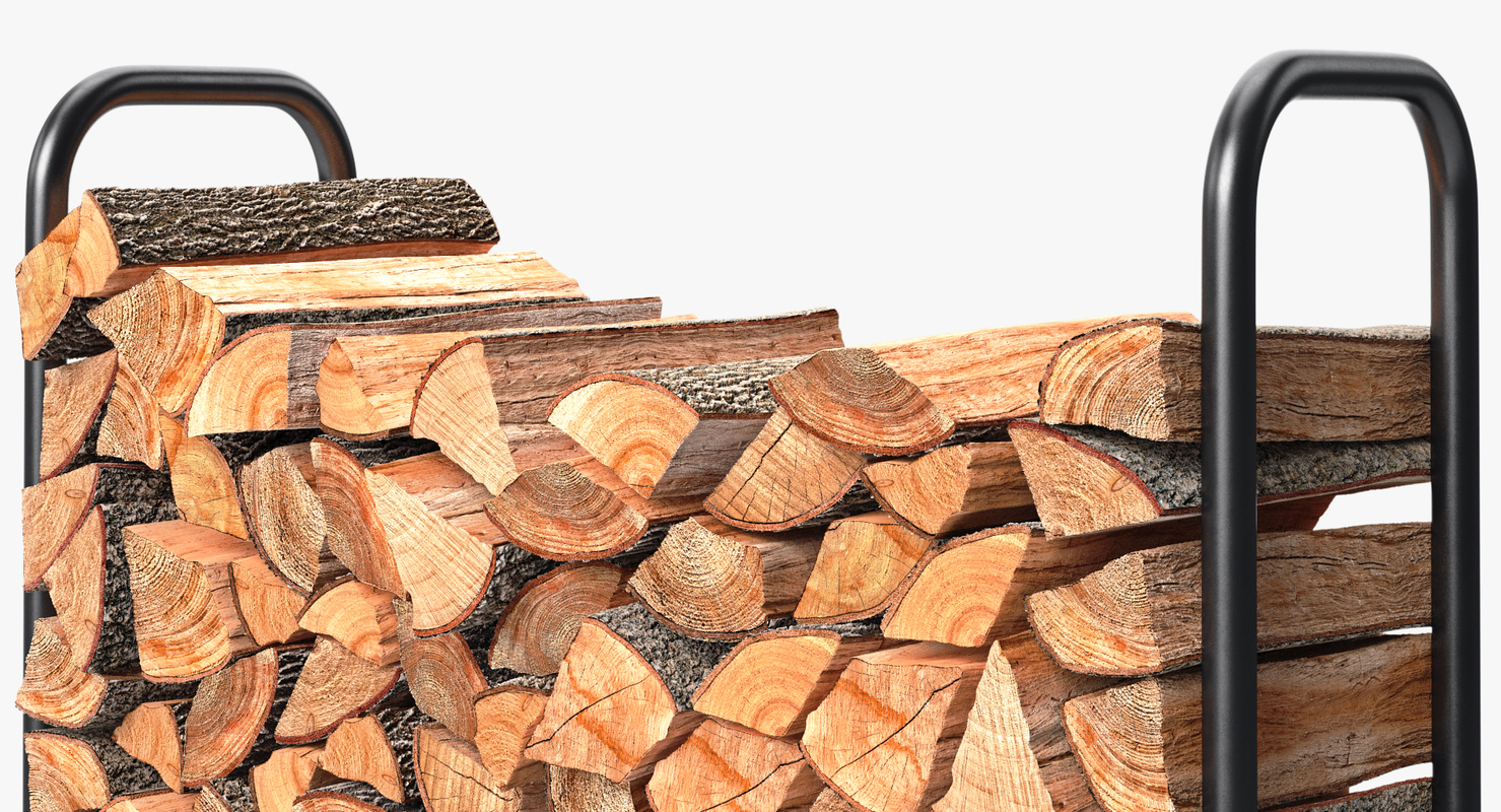 firewood stack 3d model