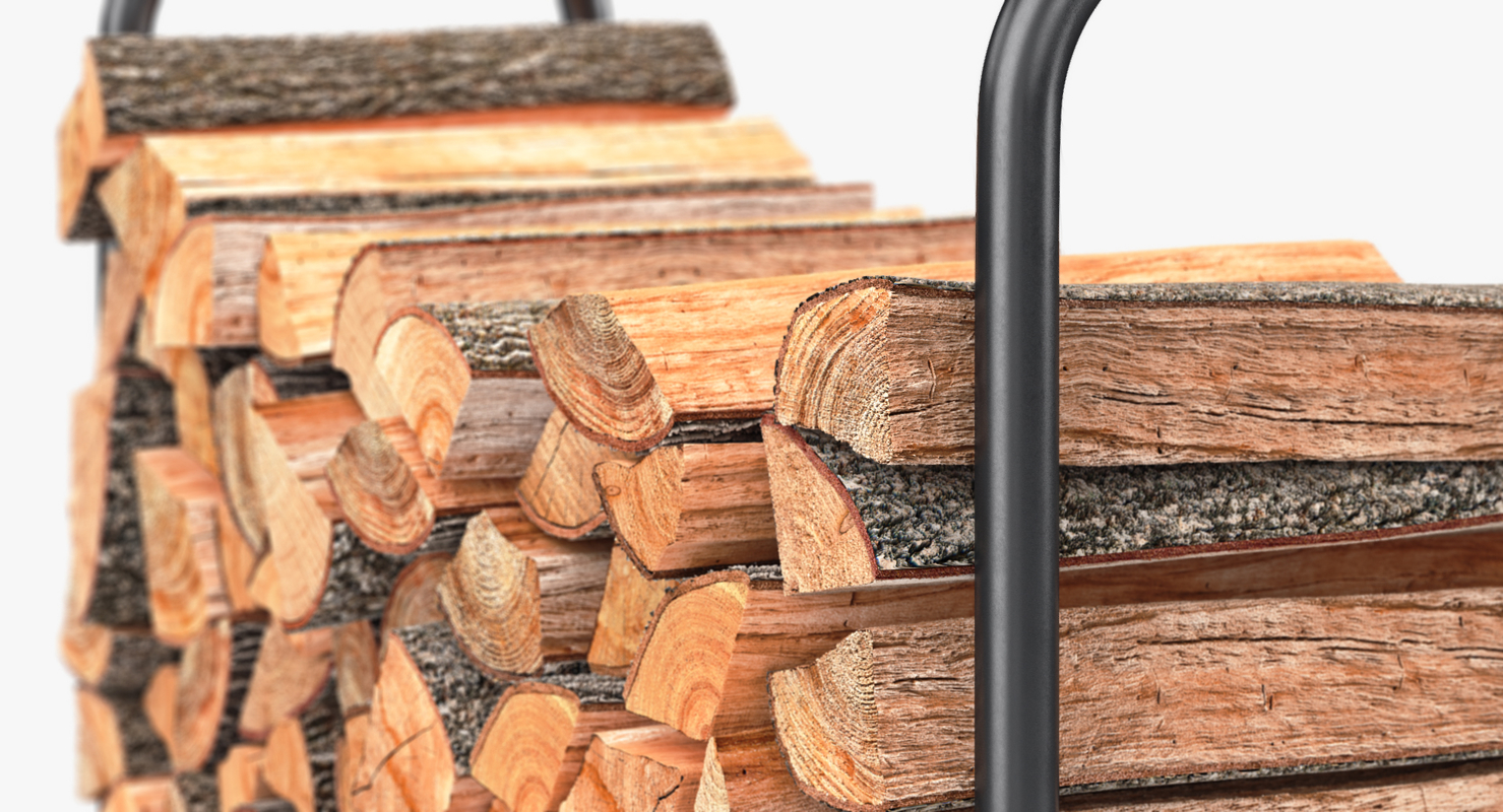 firewood stack 3d model