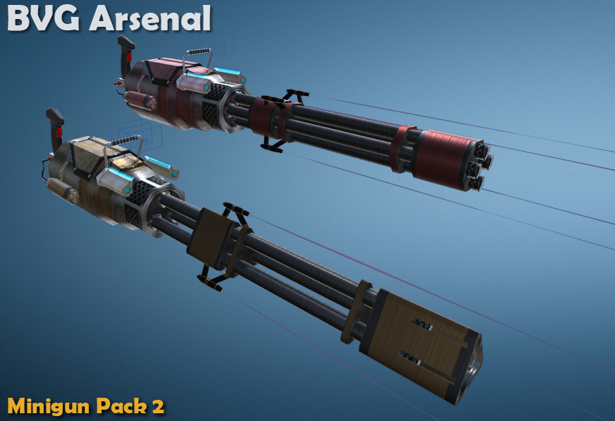 modelo 3d Minigun pack 2 - TurboSquid 1026346