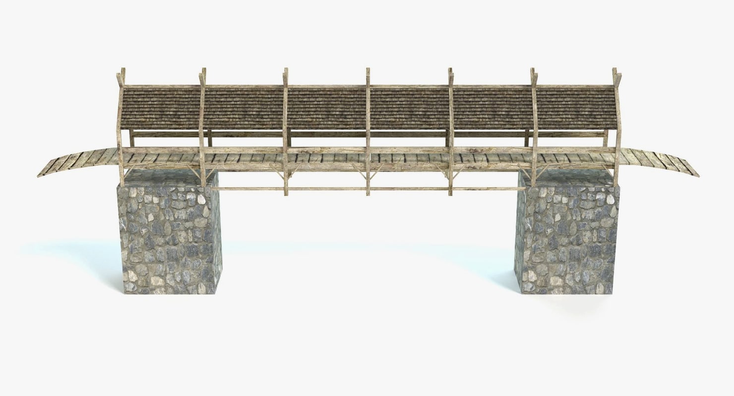 medieval bridge 3d model