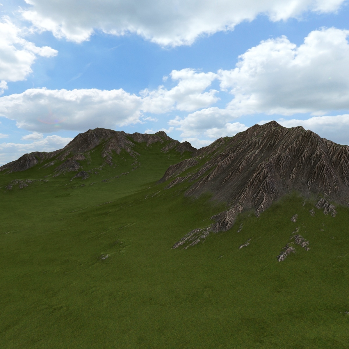 mountain landscape 3d model