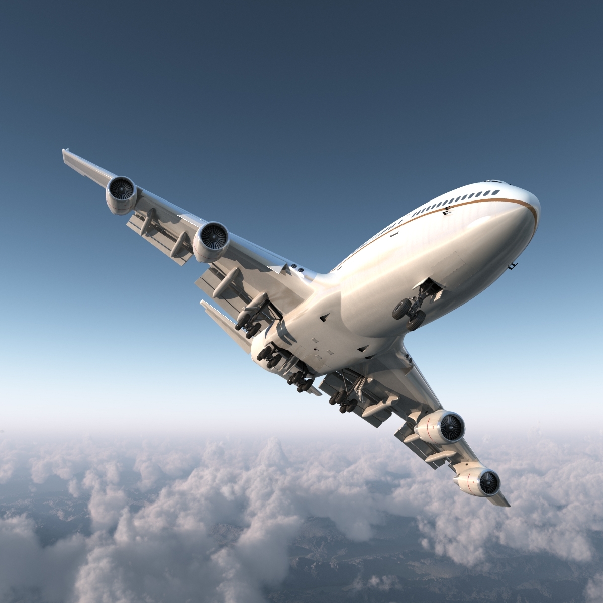 modelo 3d Boeing 747-400ER United Rigged modelo 3D - TurboSquid 1026827