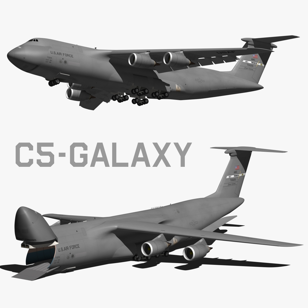 록히드 C5 갤럭시 3D 모델 - TurboSquid 1026498