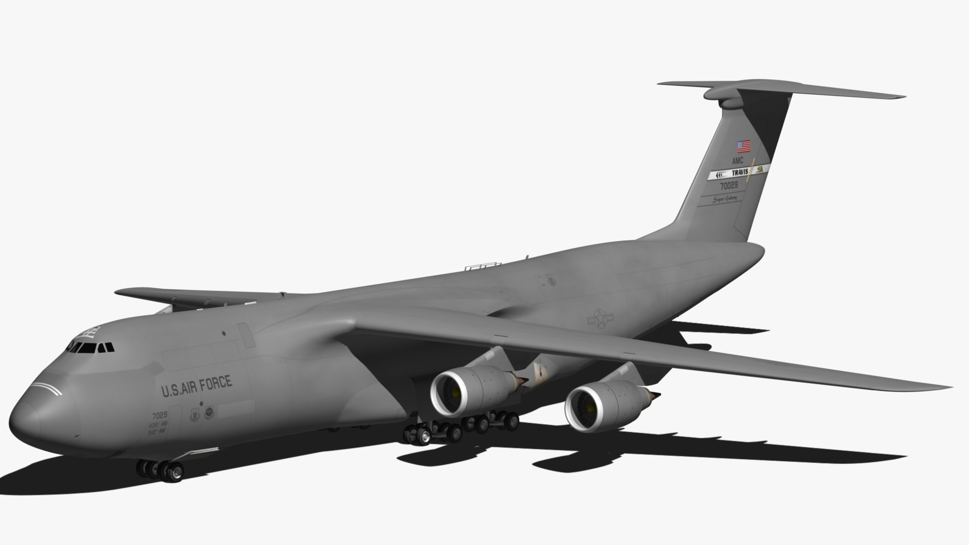 3d lockheed c5 galaxy model