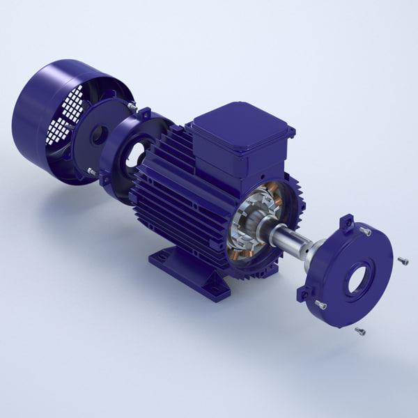 3d model electric motor