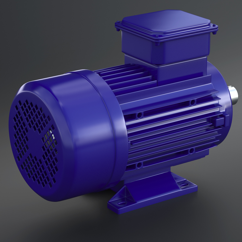 3d model electric motor