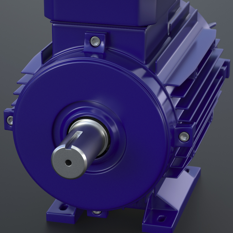 3d model electric motor
