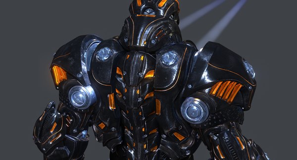 sci fi power armor 3d max