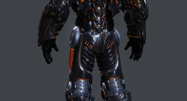 sci fi power armor 3d max