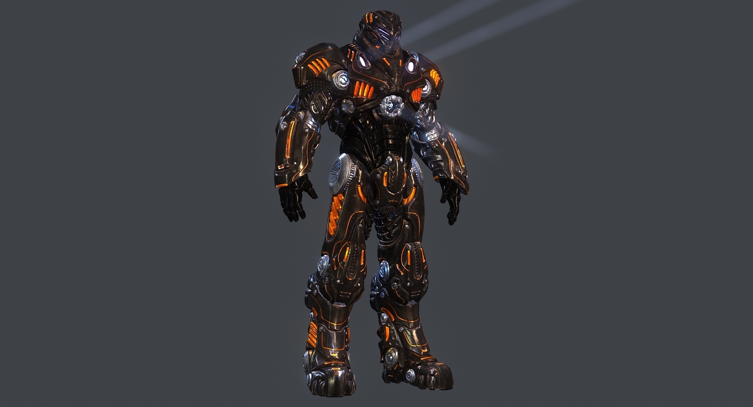 sci fi power armor 3d max