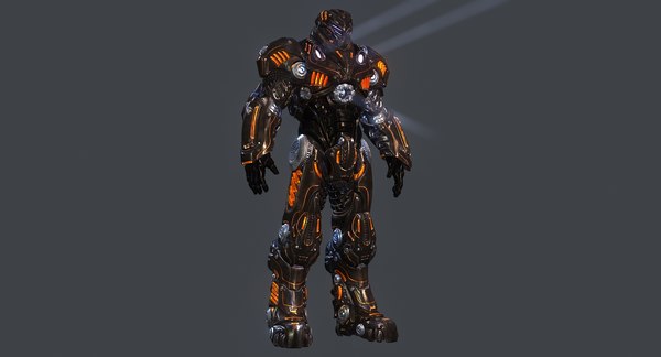 sci fi power armor 3d max