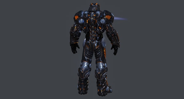 sci fi power armor 3d max
