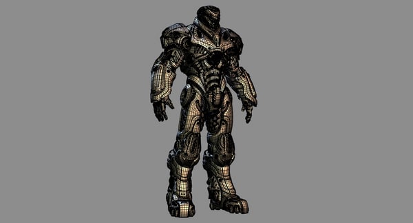 sci fi power armor 3d max