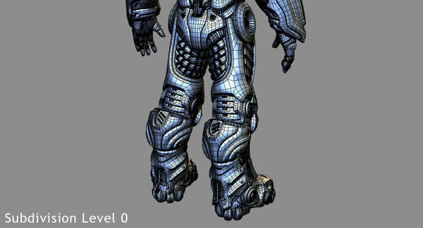 sci fi power armor 3d max