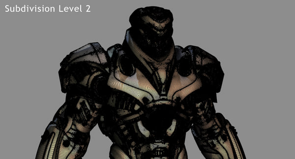 sci fi power armor 3d max