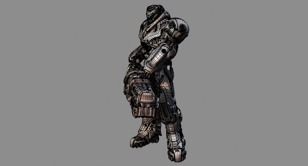 sci fi power armor 3d max