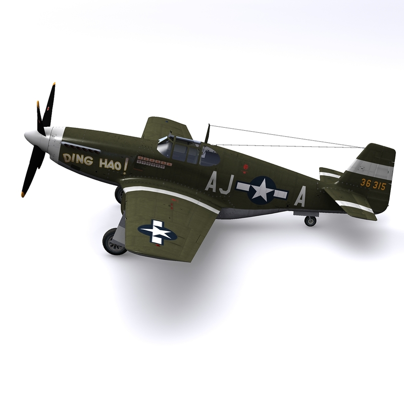 Modello 3D P-51B Ding Hao - Lt Col James Howard 354th FG 1944 ...