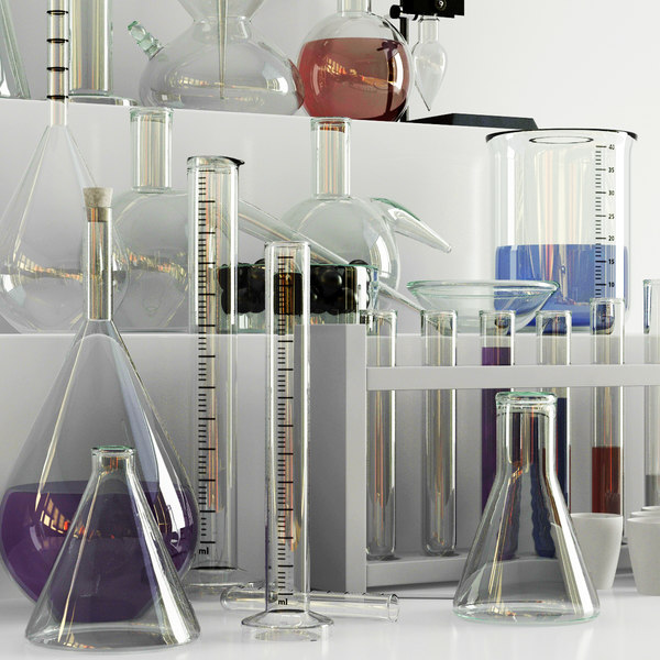 3d flasks model