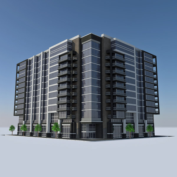 modelo 3d Edificio de la ciudad de apartamentos modernos HD Cityscape ...