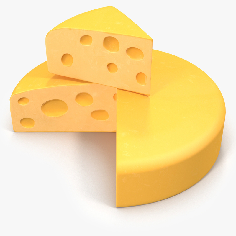 3d cheese cartoon