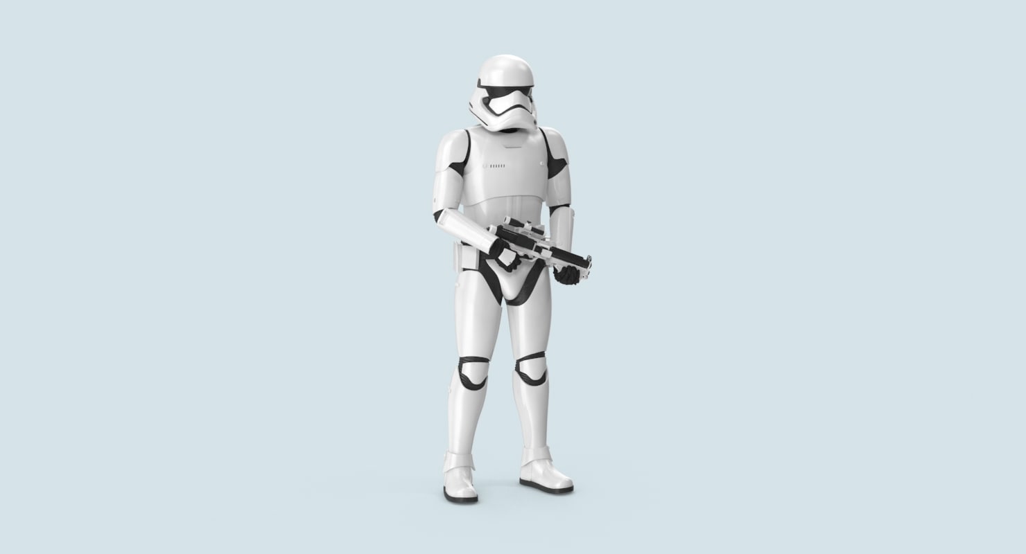 3d model of standing stormtrooper