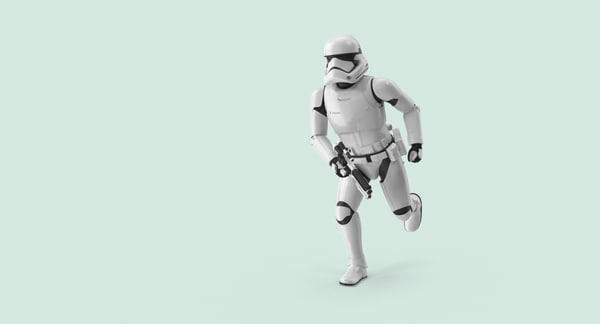running stormtrooper 3d model