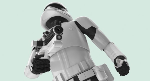 running stormtrooper 3d model