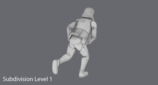 running stormtrooper 3d model