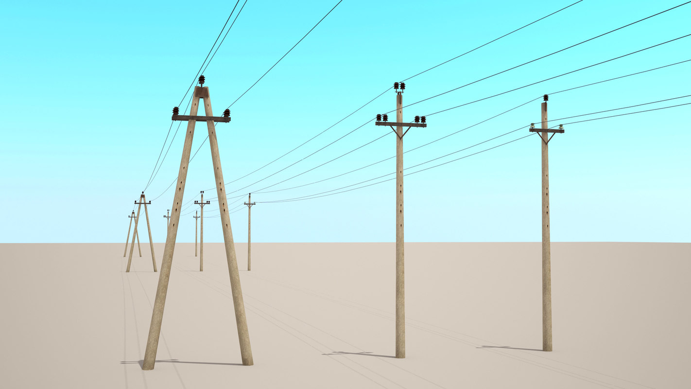 modelo 3d Líneas eléctricas 6-10kV - TurboSquid 1026886