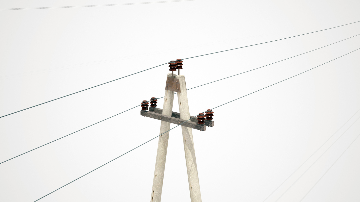 3d power lines 6-10kv model