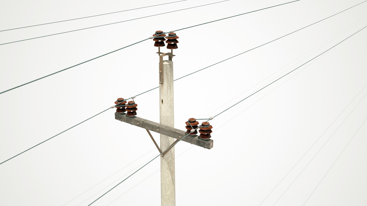 3d power lines 6-10kv model
