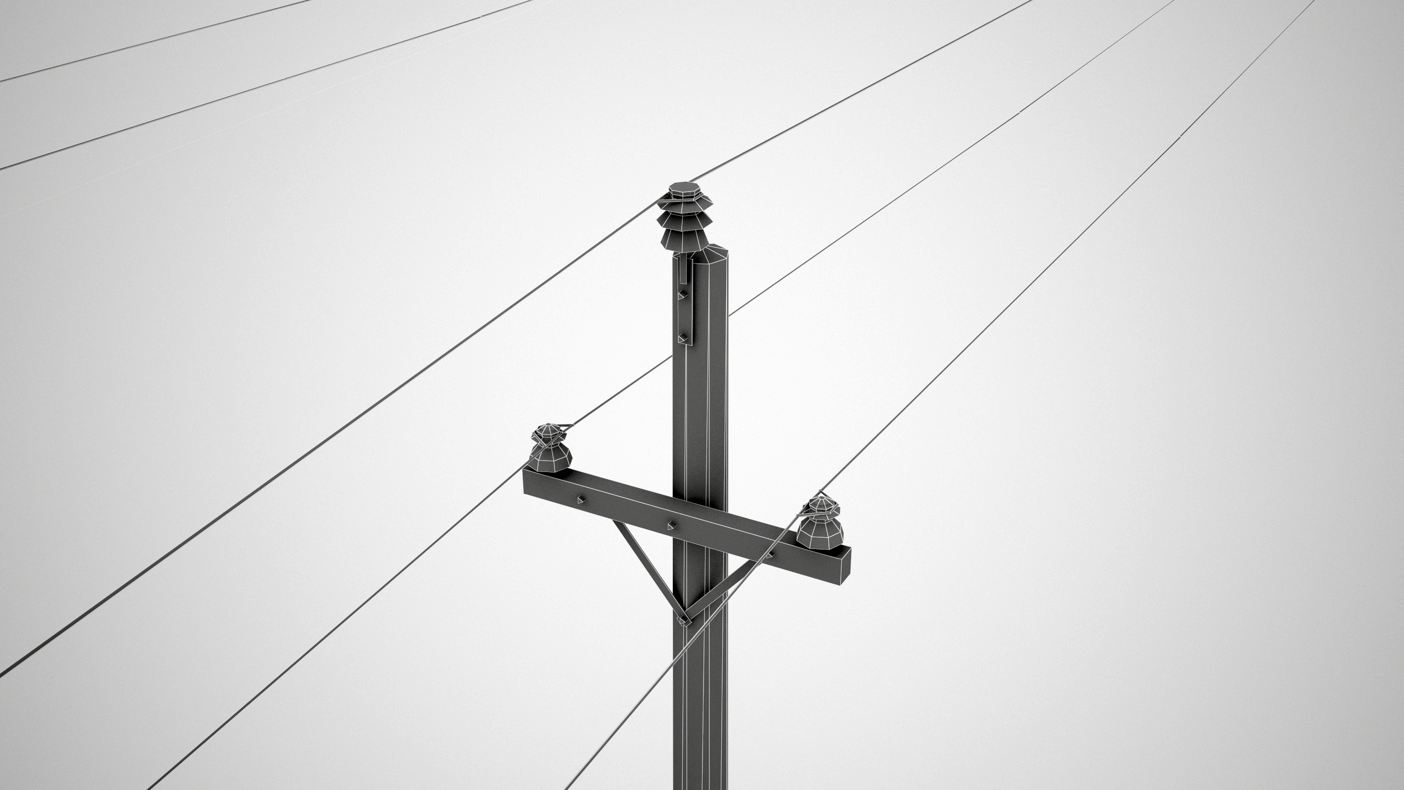 3d power lines 6-10kv model