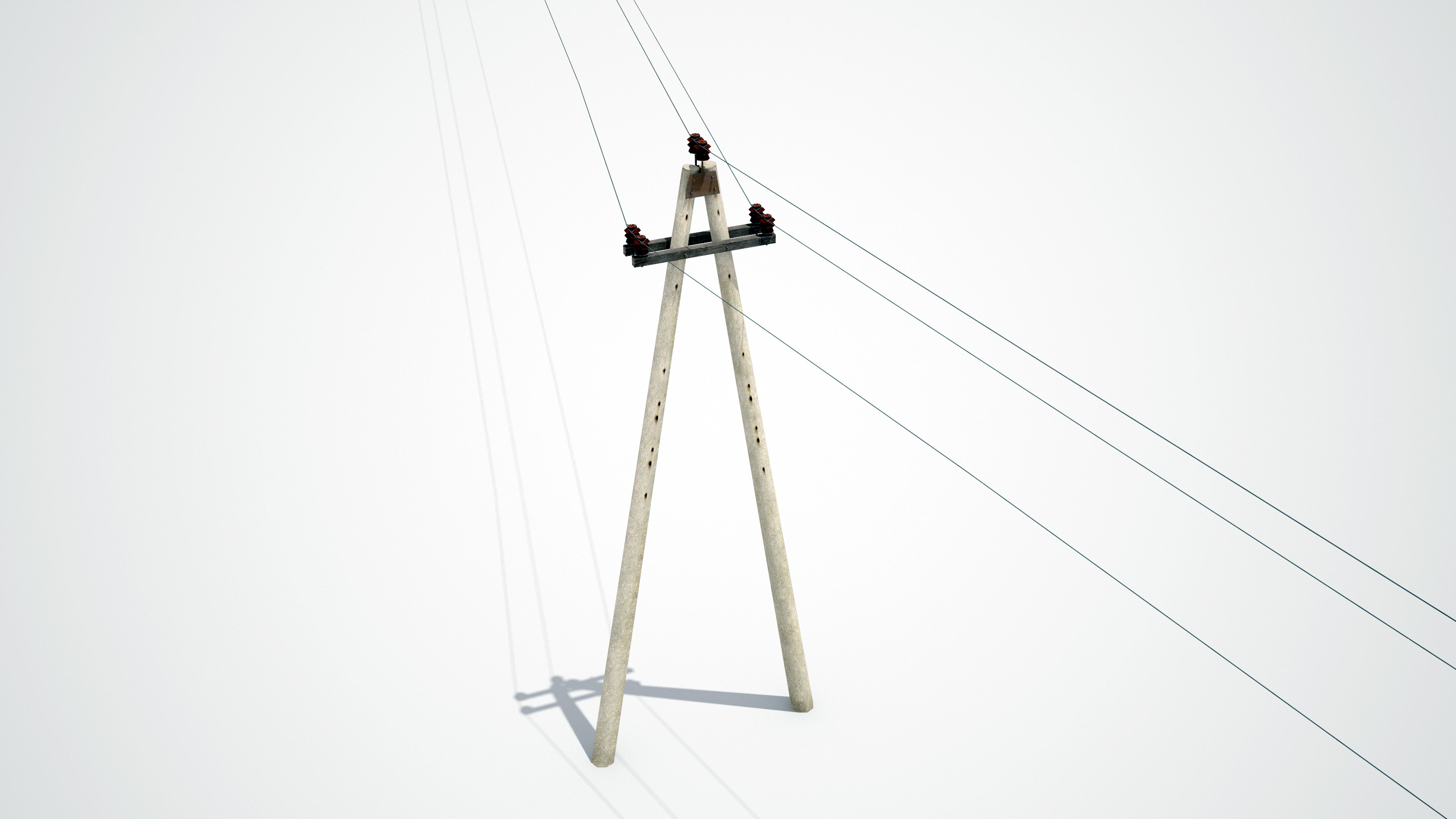 3d power lines 6-10kv model