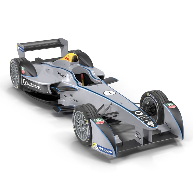 3d formula e race car model